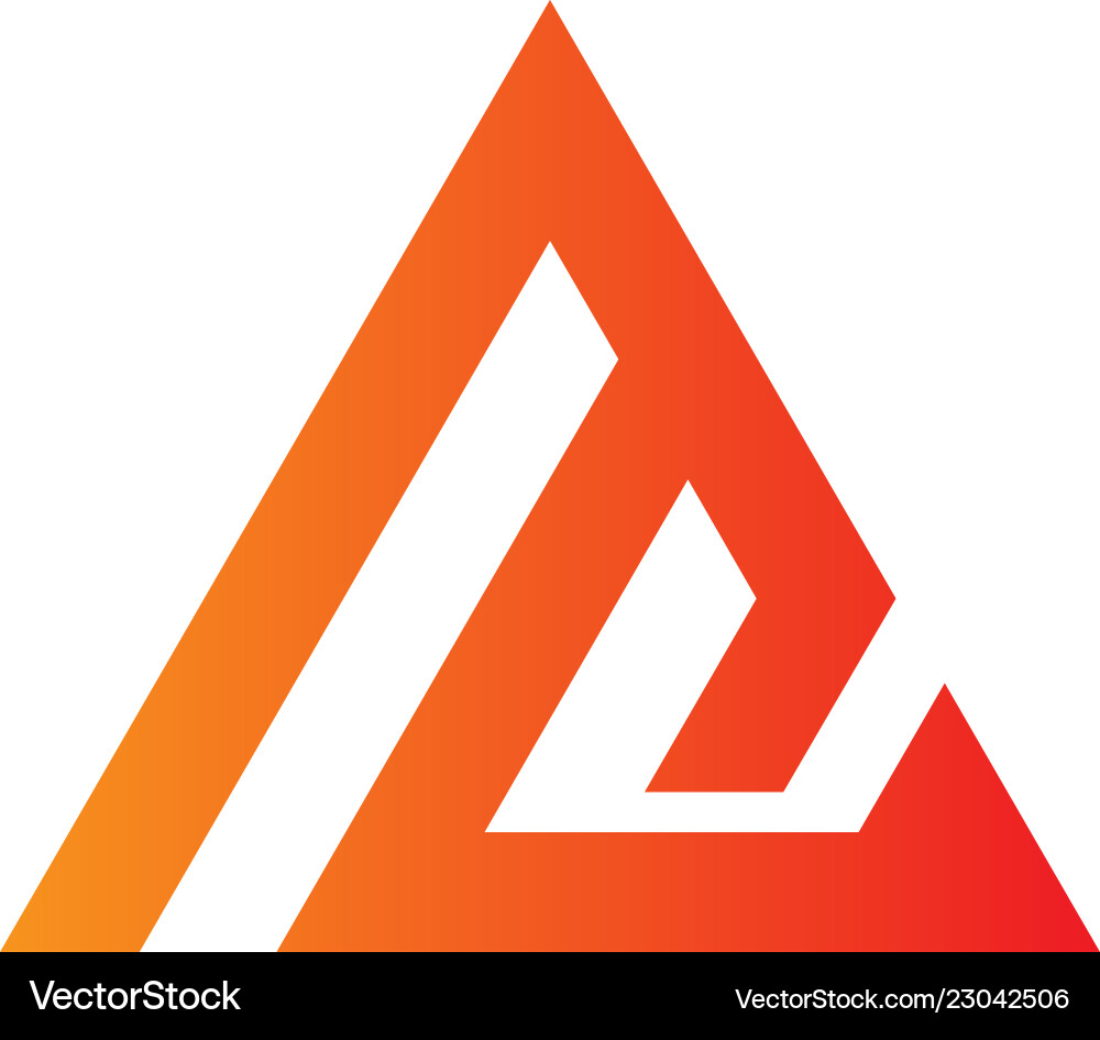 Triangle line business company logo Royalty Free Vector
