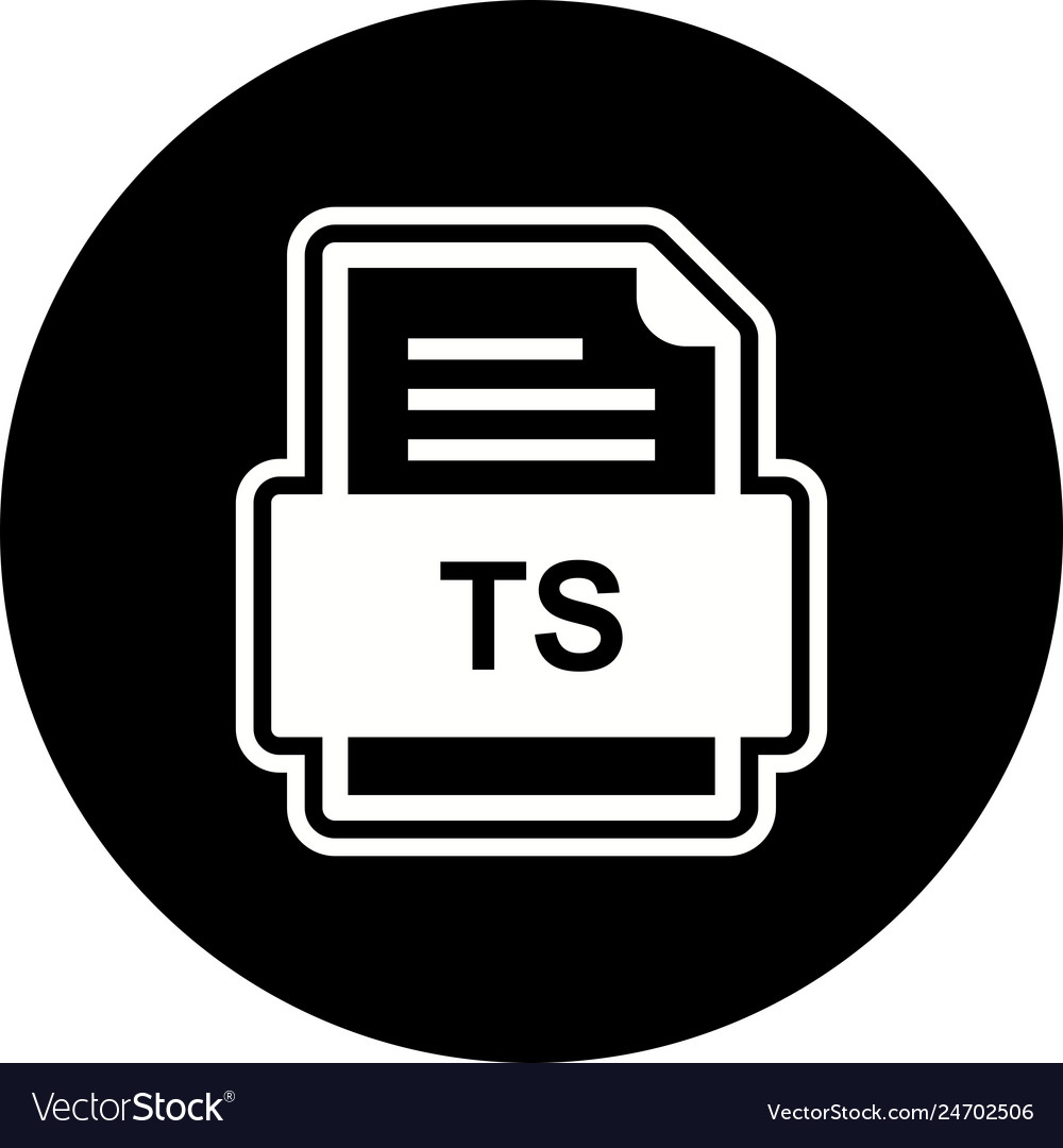 Ts file document icon Royalty Free Vector Image