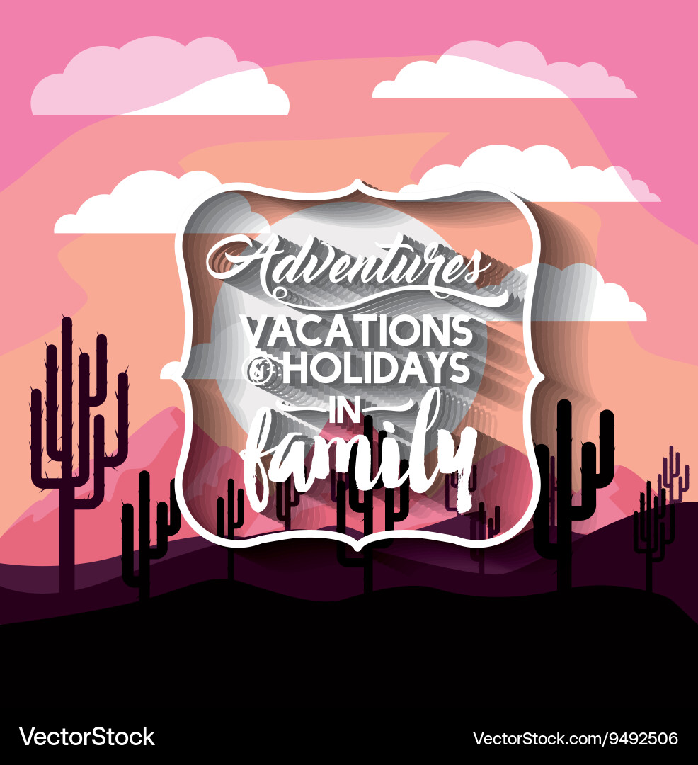 Vacations in family design Royalty Free Vector Image