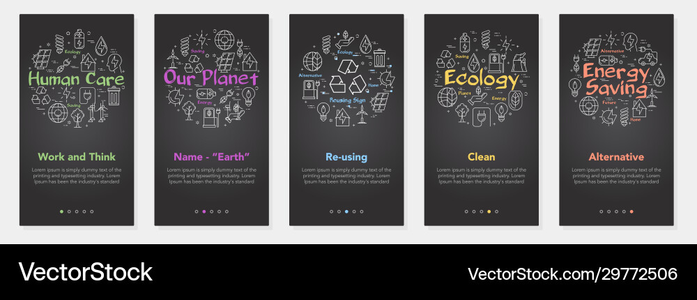 Vertical banners ecology and alternative energy Vector Image