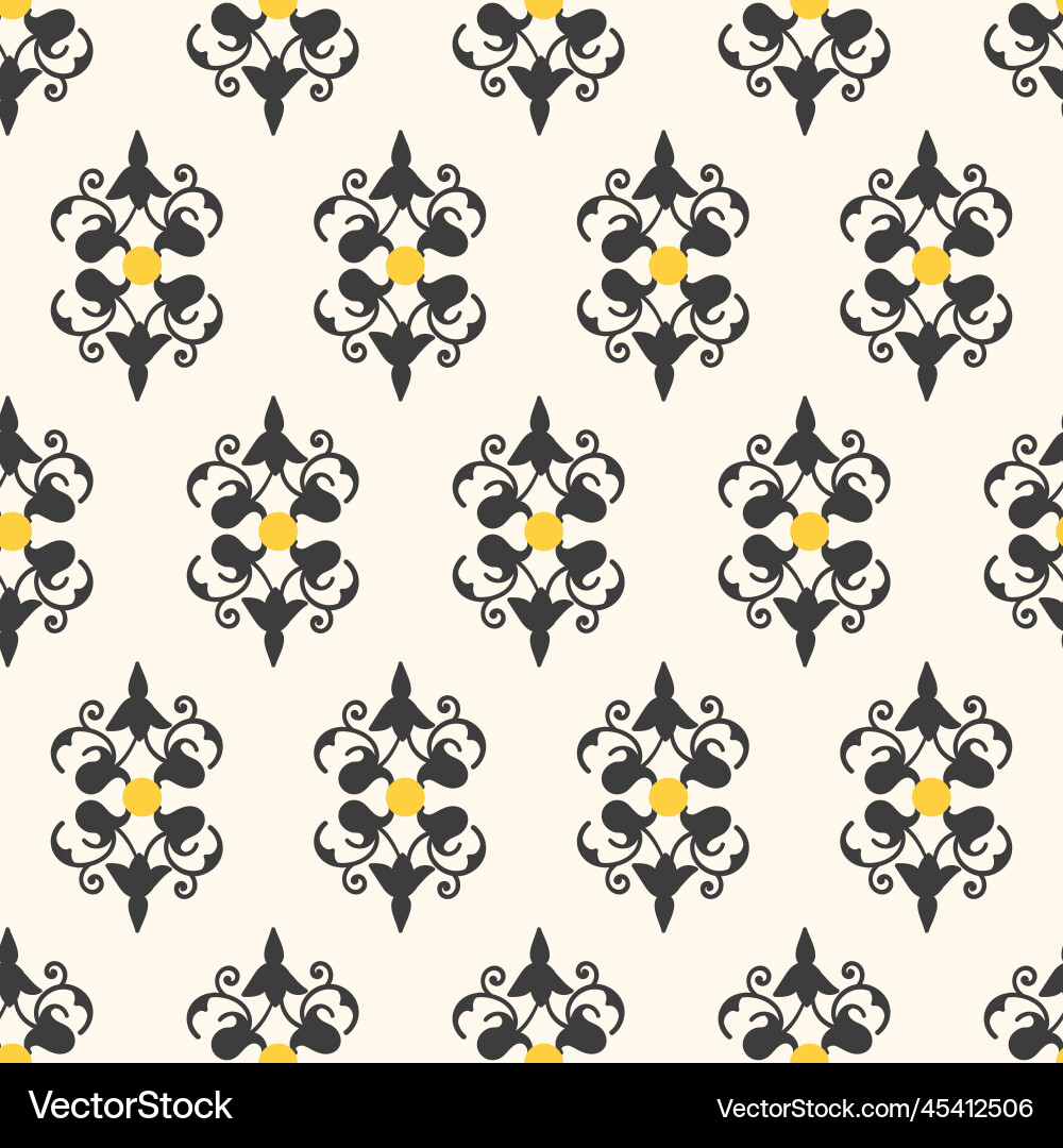 Vintage ornamental motifs seamless pattern Vector Image