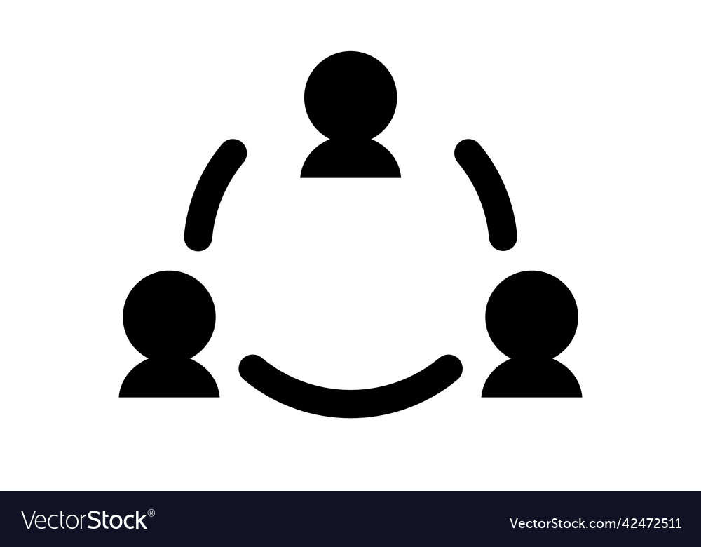 An icon of teamwork group and user icons Vector Image