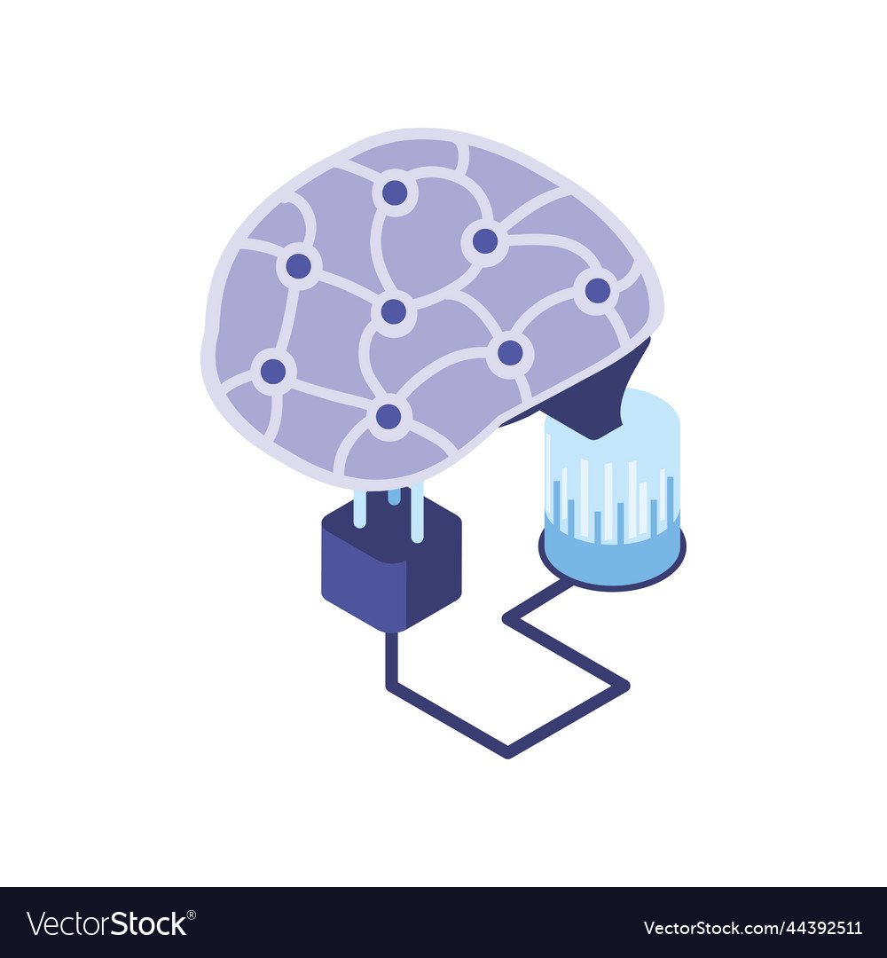 Brain and technology Royalty Free Vector Image