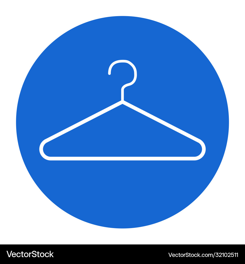 Clothes hanger modern icon isolated on white Vector Image
