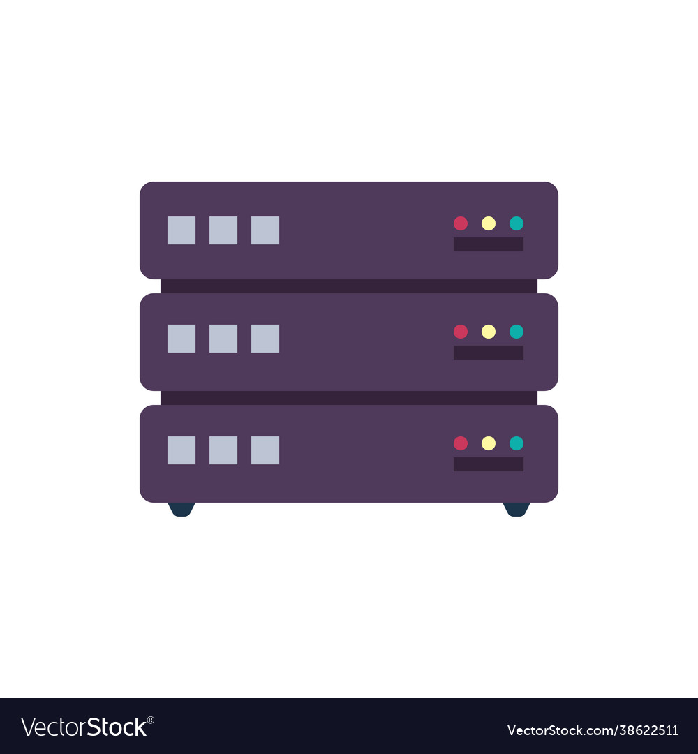 Database icon server Royalty Free Vector Image
