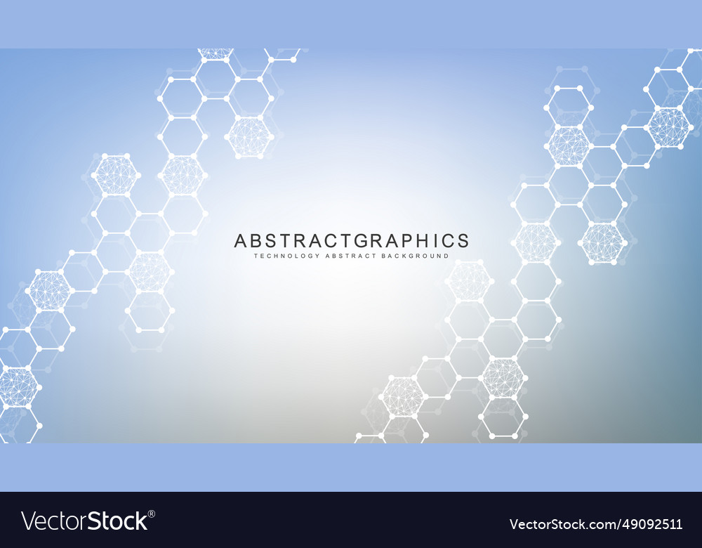 Modern science background with lines dots Vector Image