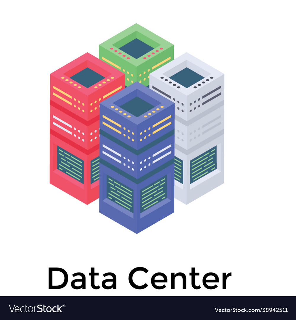 Network server rack Royalty Free Vector Image - VectorStock