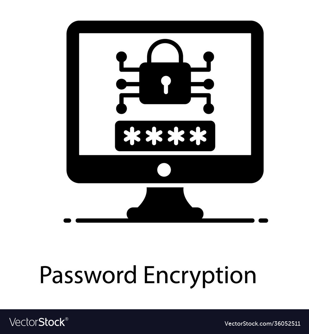 Password encryption Royalty Free Vector Image - VectorStock
