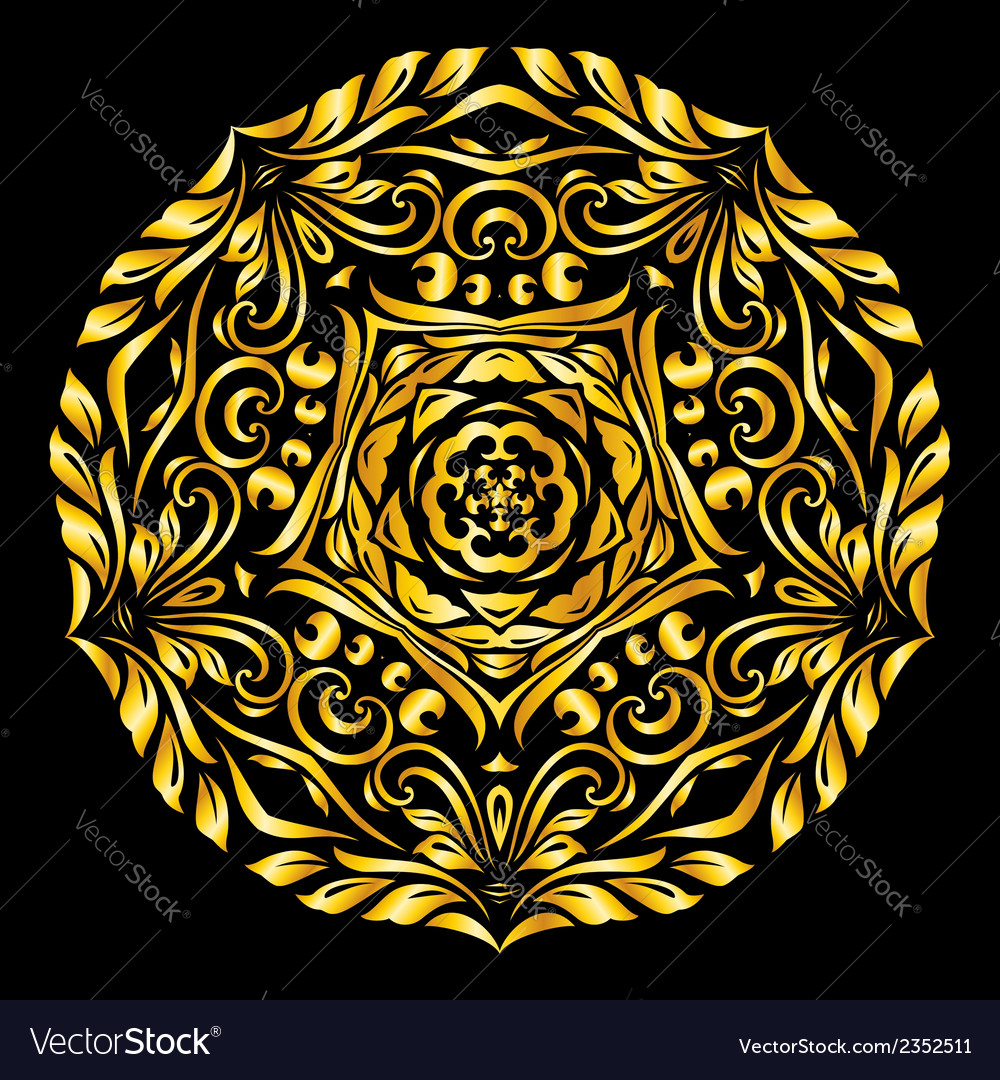 Pattern gold Royalty Free Vector Image - VectorStock