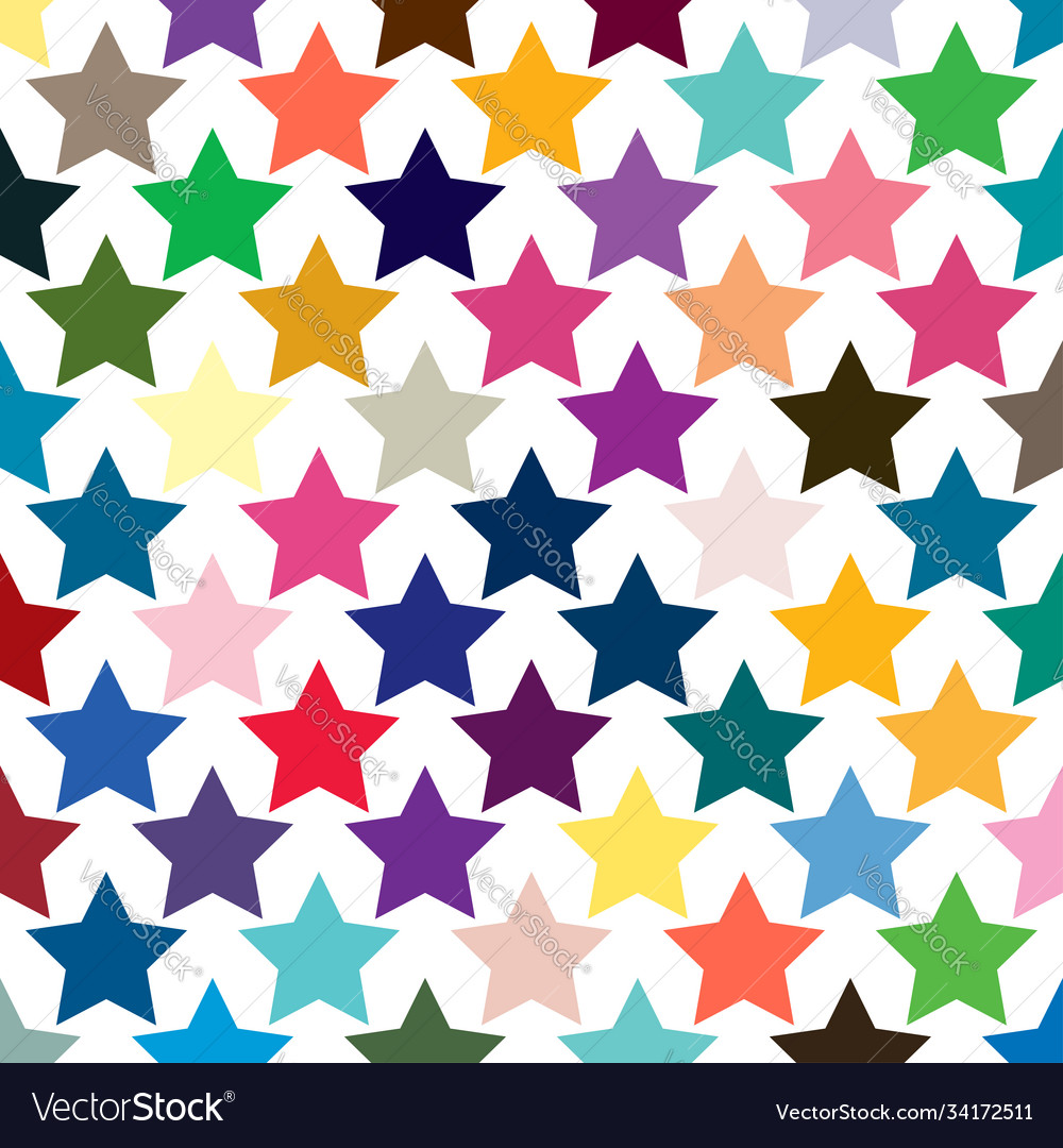 Repeatable star background pattern seamless Vector Image