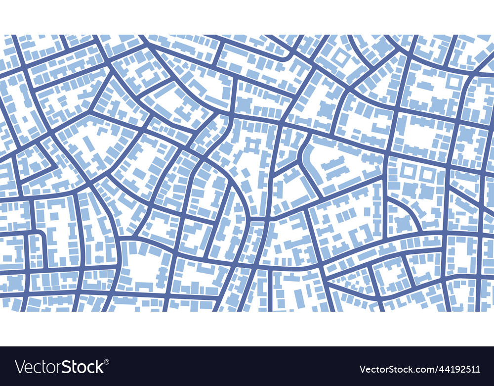 View from above the map buildings detailed Vector Image