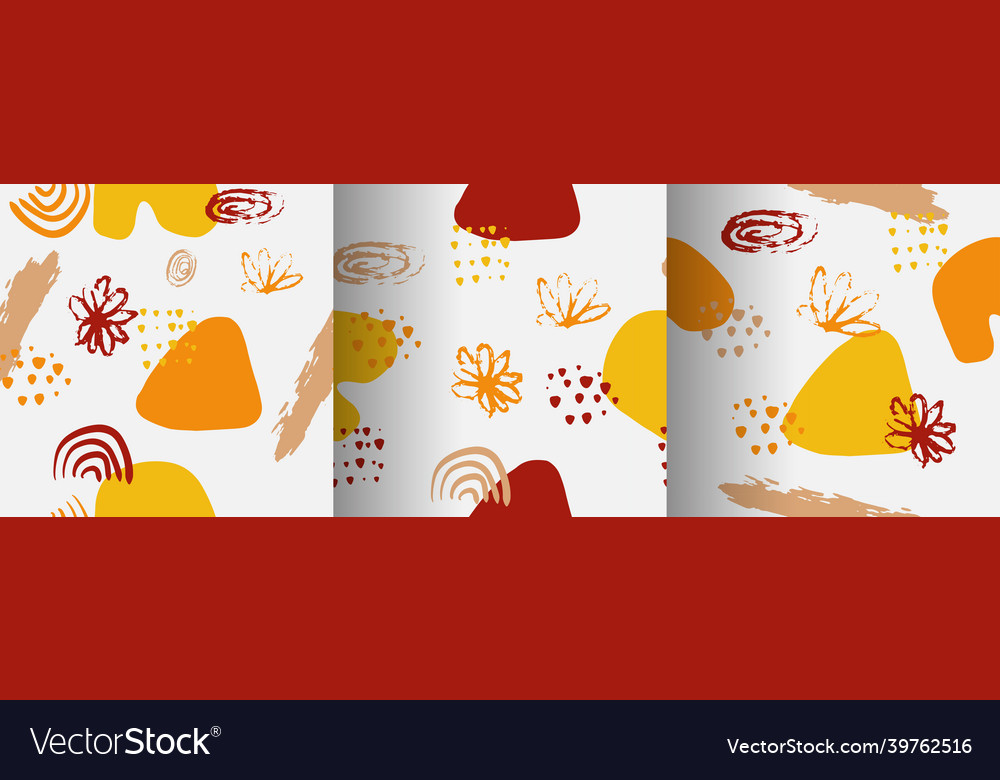 Abstract hand drawn element seamless pattern Vector Image