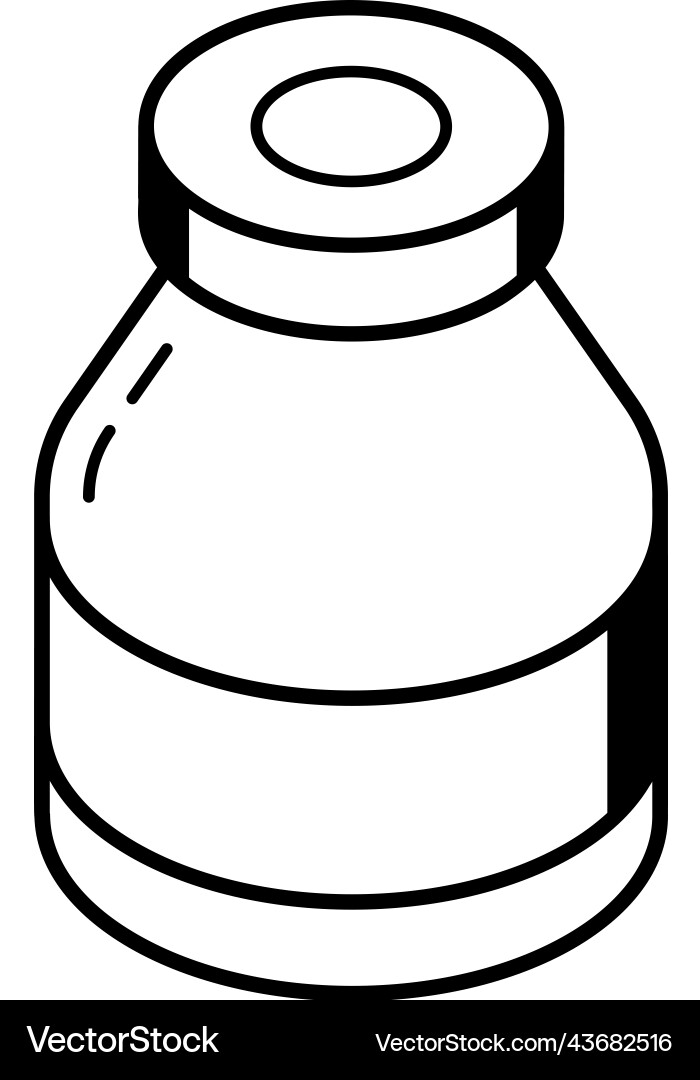 An ink pot line icon download Royalty Free Vector Image