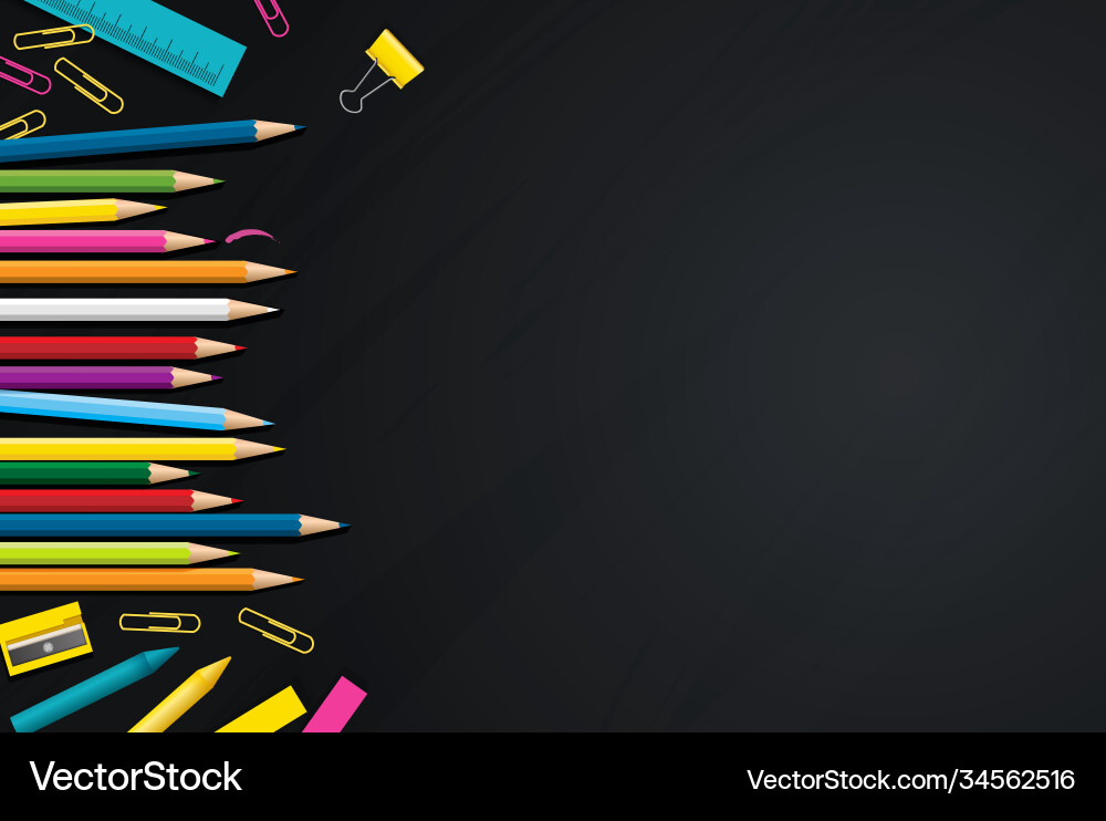 Back to school design concept made from pencils Vector Image