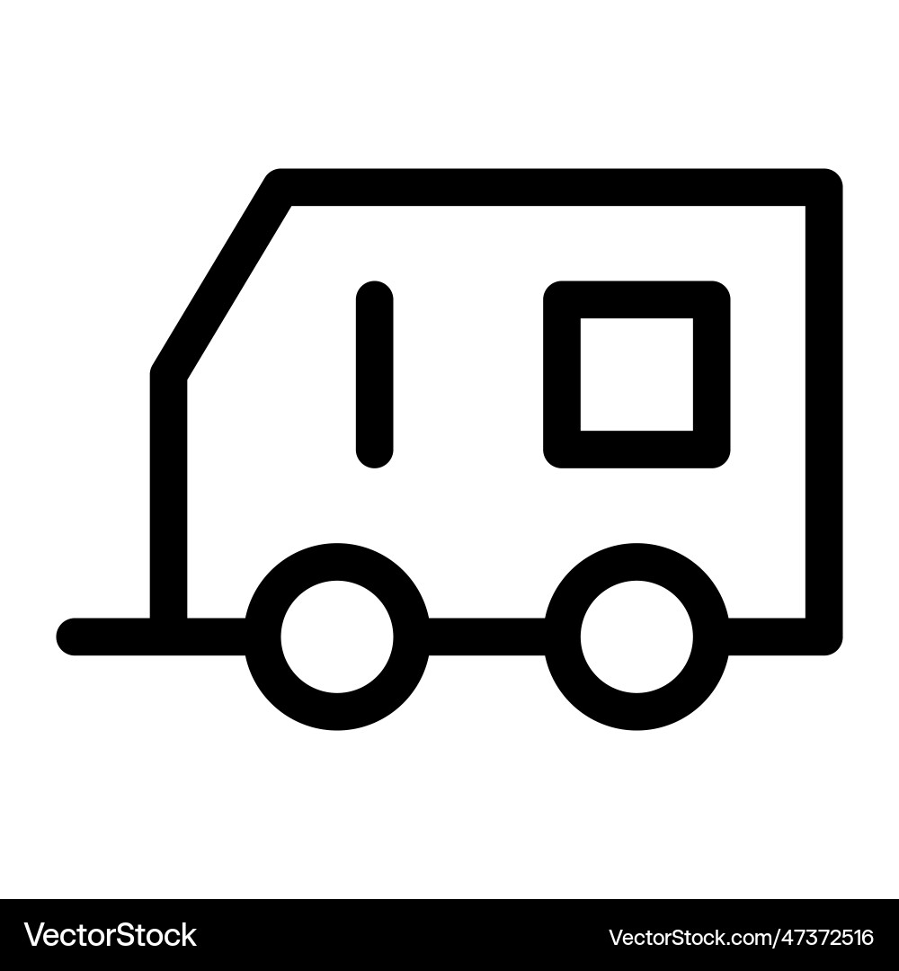 Caravan a luxury vehicle for camping Royalty Free Vector