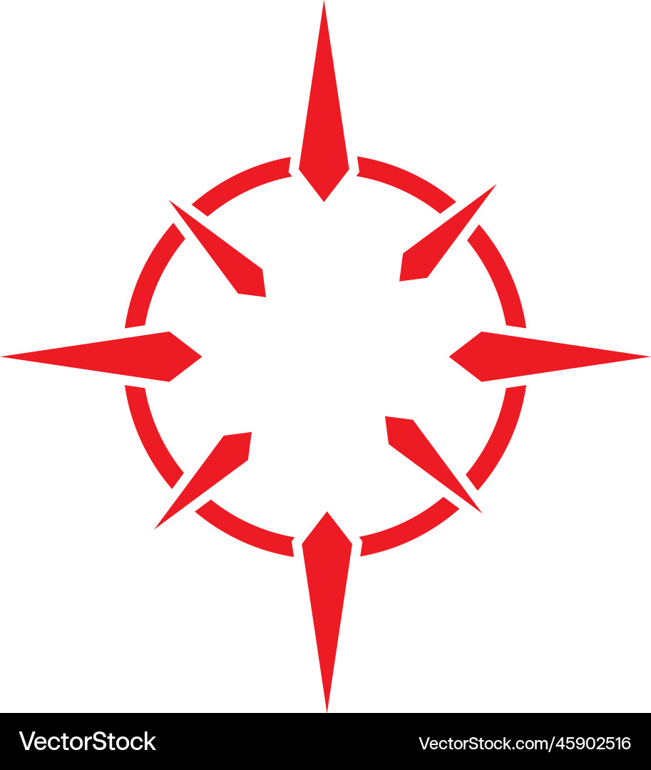 Compass signs and symbols logo Royalty Free Vector Image