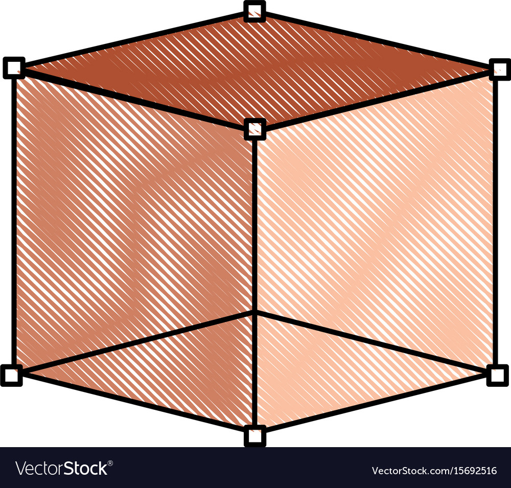Cube 3d graph design element Royalty Free Vector Image