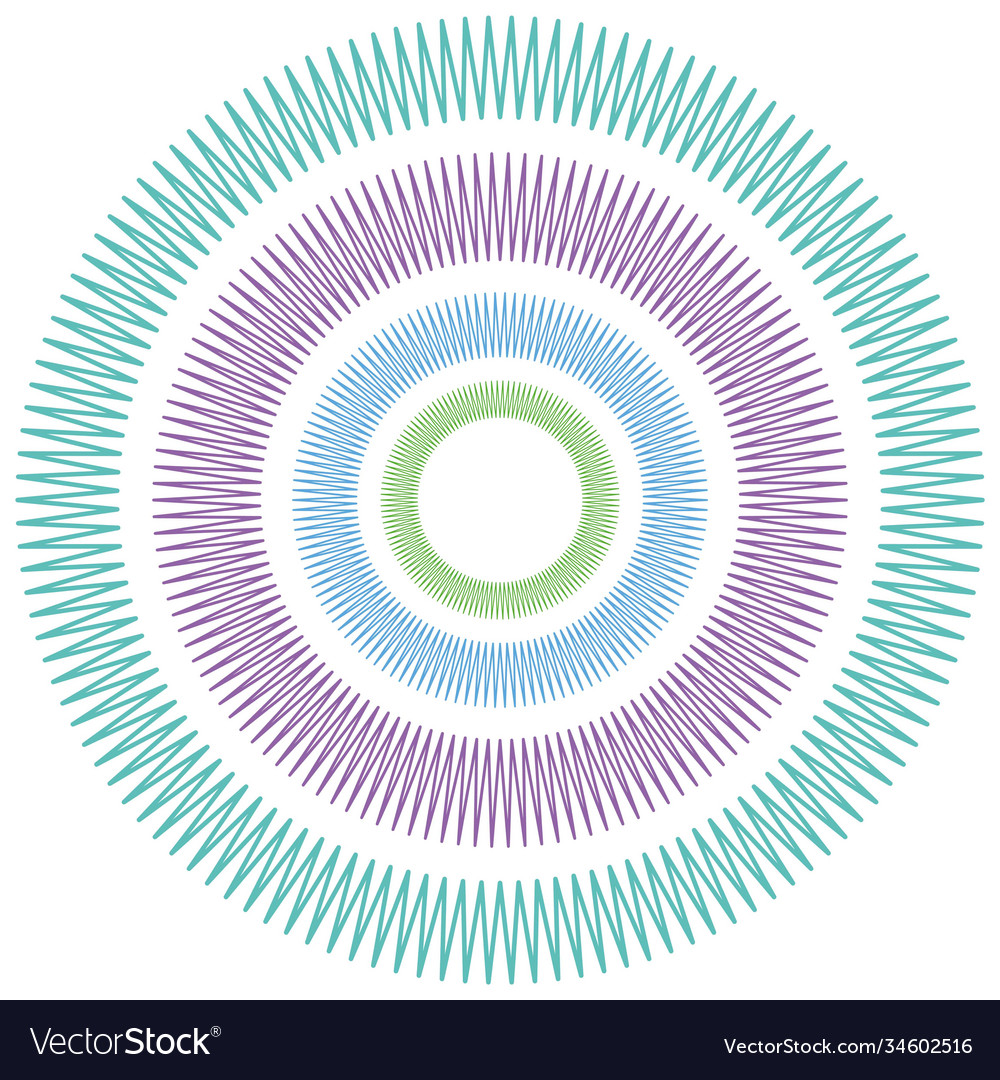 Geometric circle is angular colored spring Vector Image