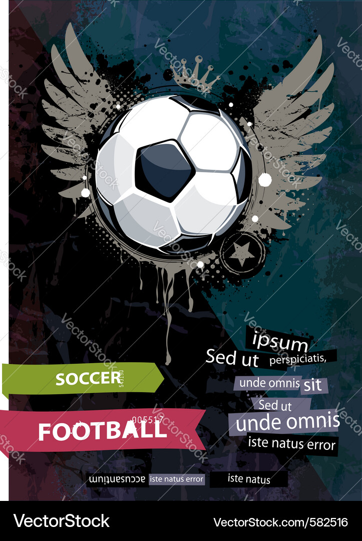 Grunge football Royalty Free Vector Image - VectorStock