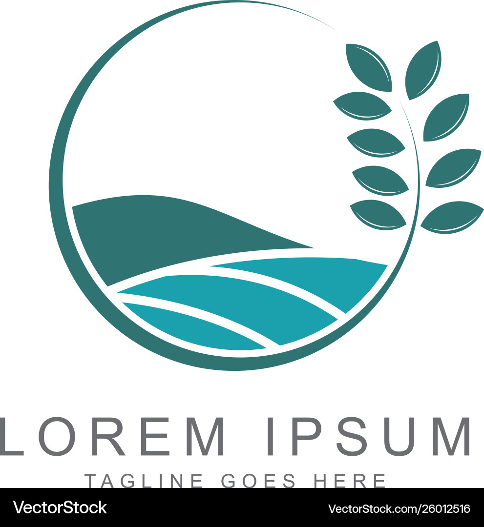 Landscape logo template Royalty Free Vector Image