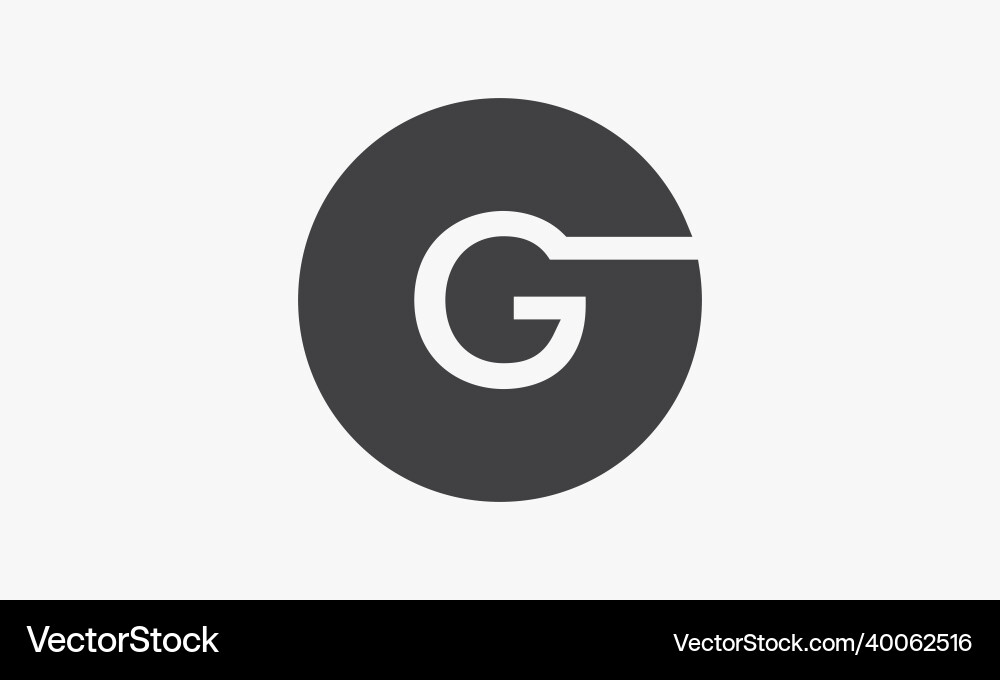 Letter g circle logo design isolated on white Vector Image