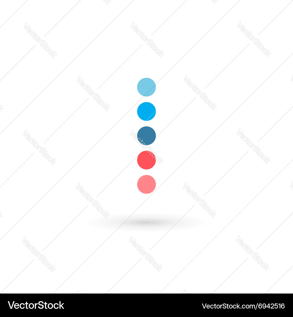 Letter i number 1 logo icon design template Vector Image