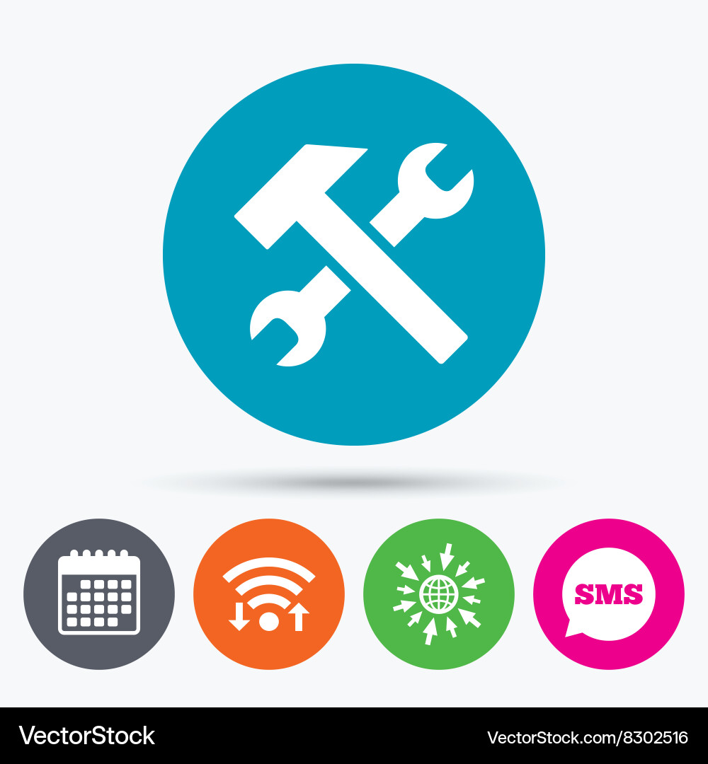 Repair tool sign icon service symbol Royalty Free Vector