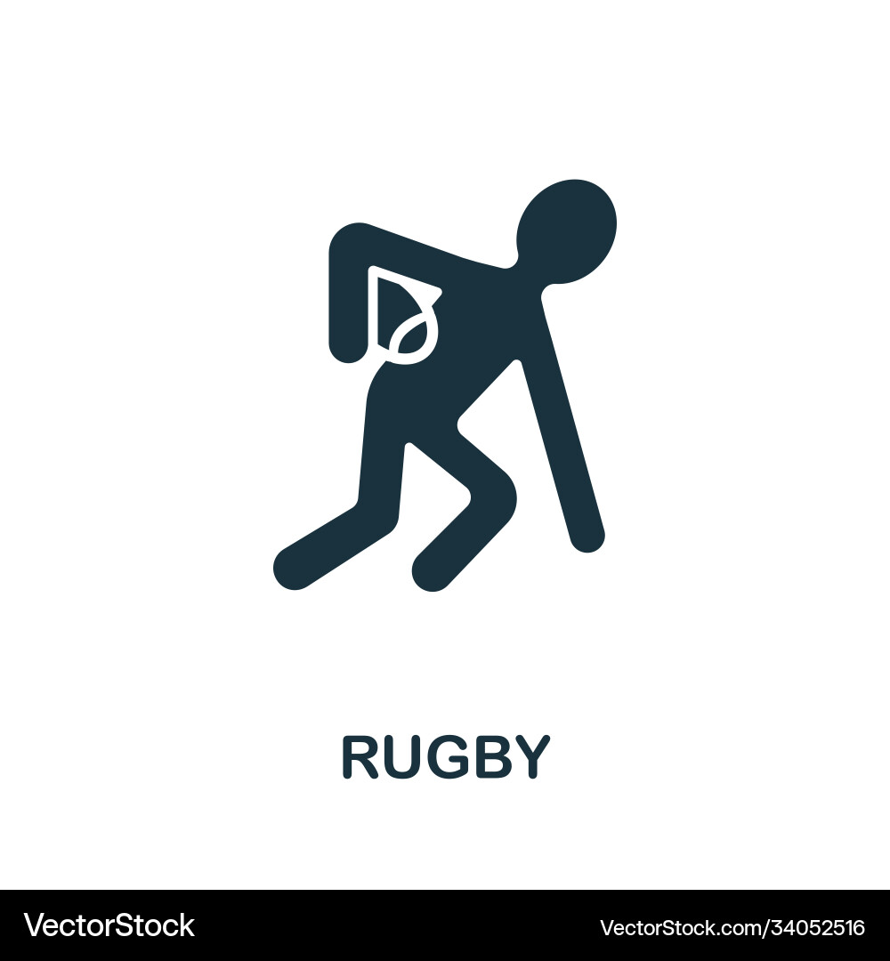 Rugby icon from australia collection simple line Vector Image