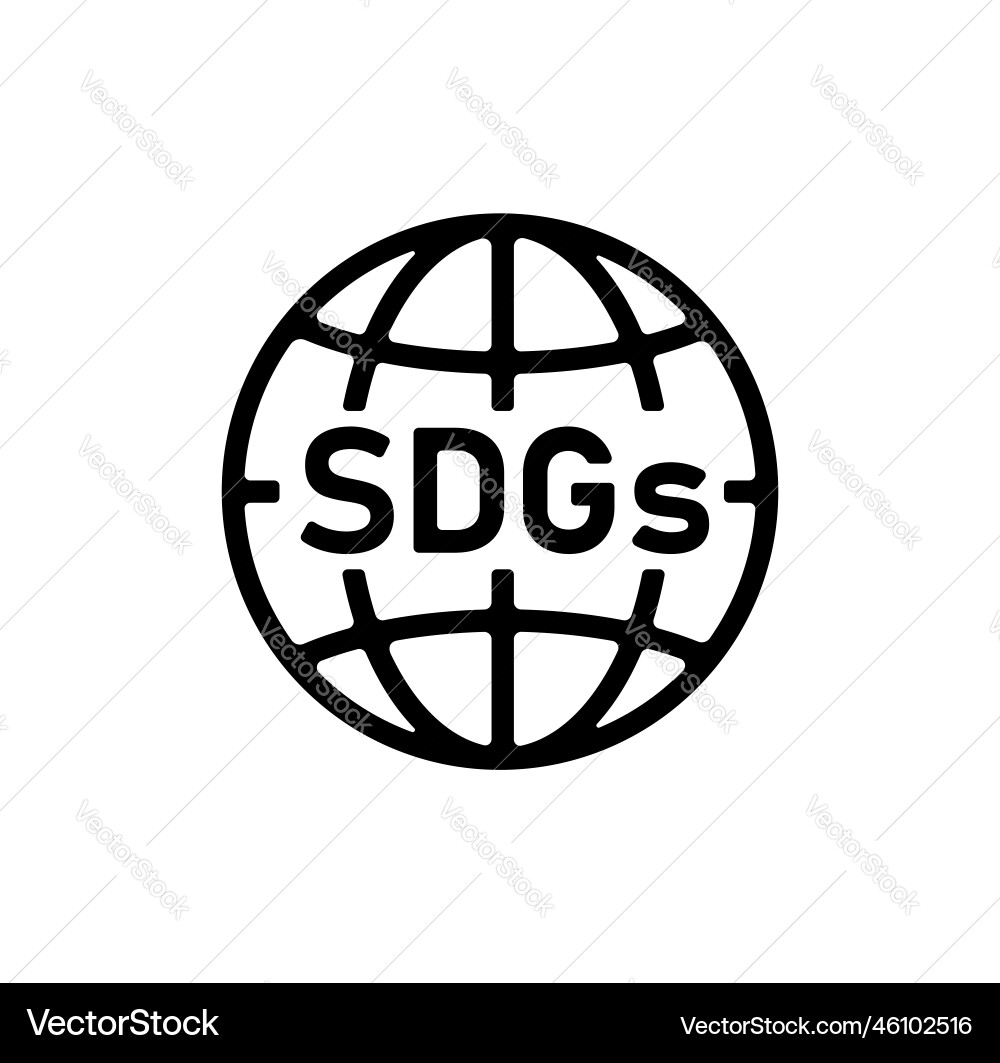 Sdgs ecology sustainability icon Royalty Free Vector Image