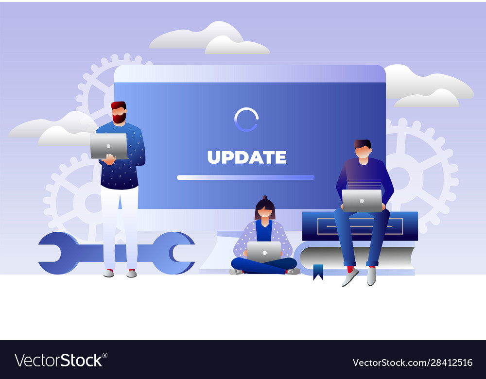 System update concept Royalty Free Vector Image