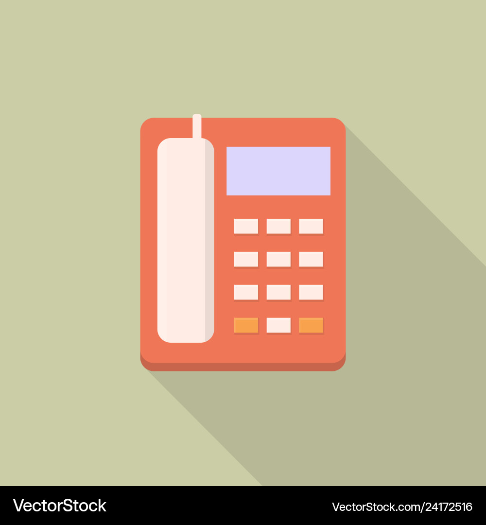 Telephone icon set great flat icons Royalty Free Vector