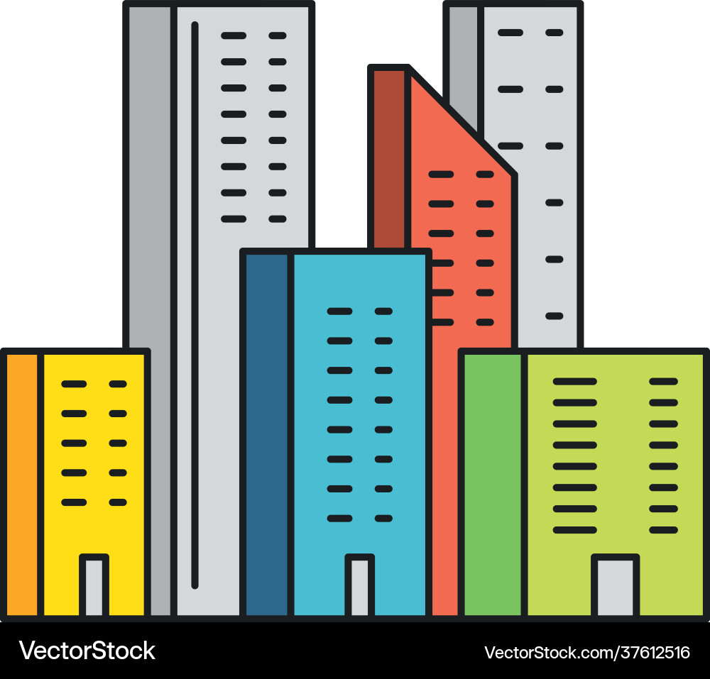 Urban city buildings Royalty Free Vector Image