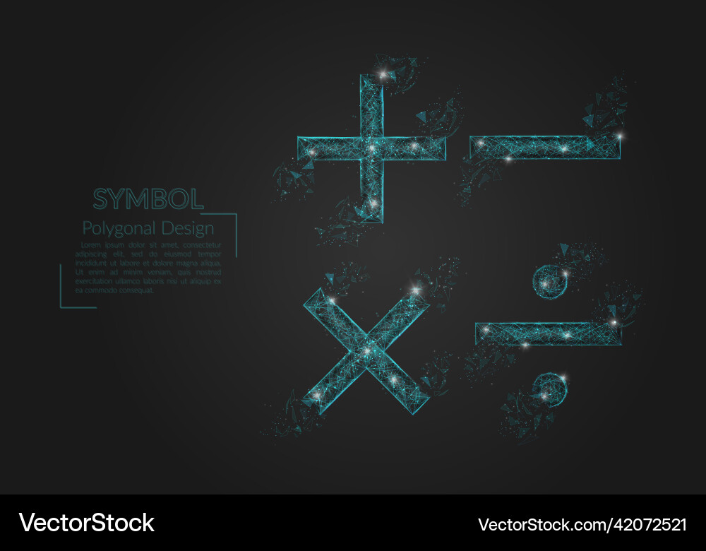 Abstract isolated blue image of a math signs Vector Image