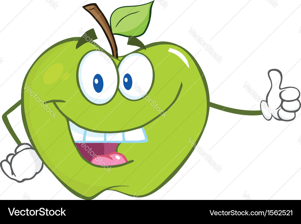 Apple cartoon Royalty Free Vector Image - VectorStock