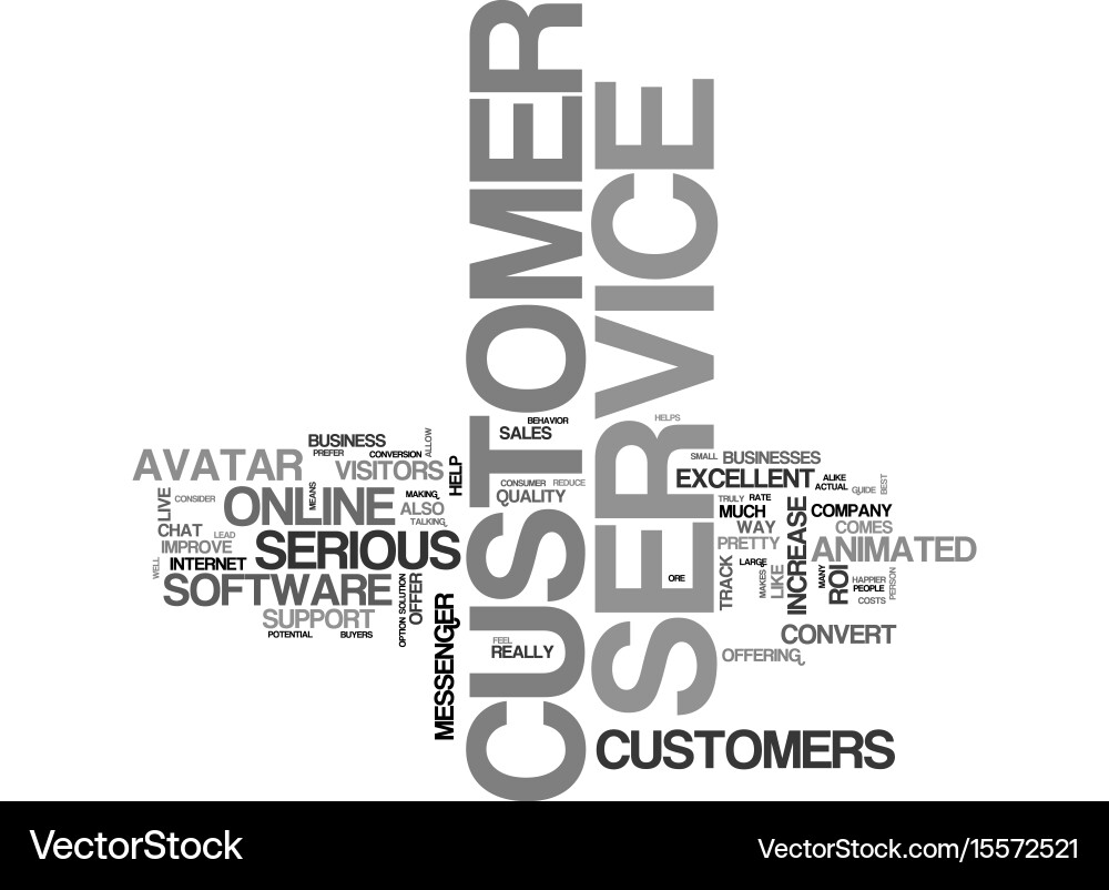 Are you serious about customer service text word Vector Image