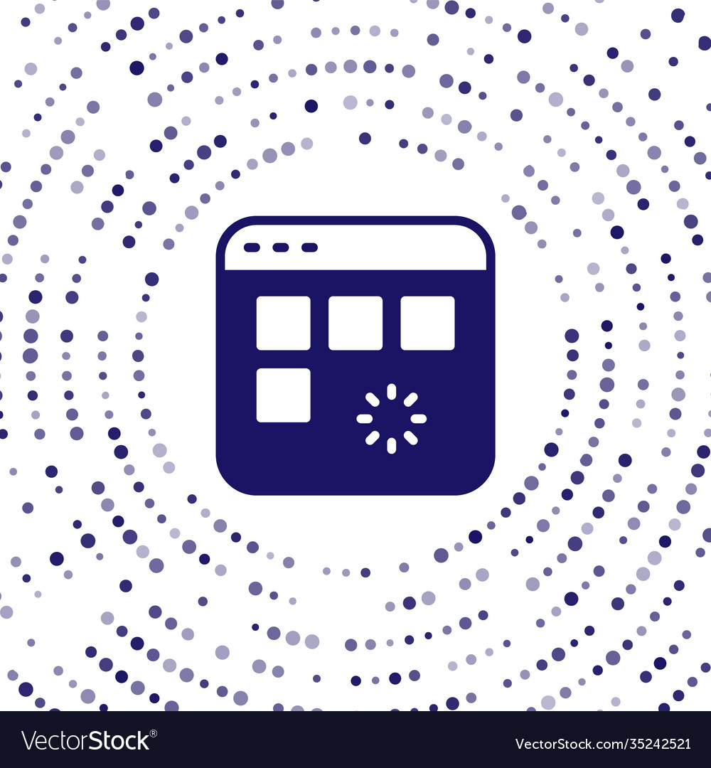 Blue loading a data window with a progress bar Vector Image