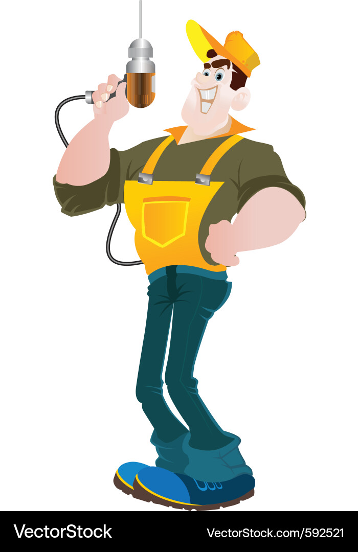 Cartoon builder Royalty Free Vector Image - VectorStock