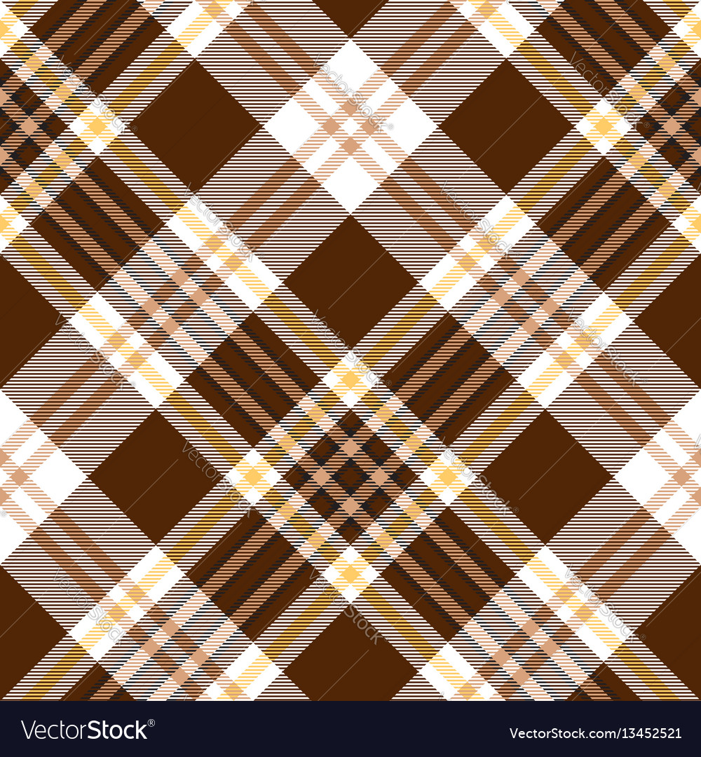 Check brown beige textile seamless pattern Vector Image