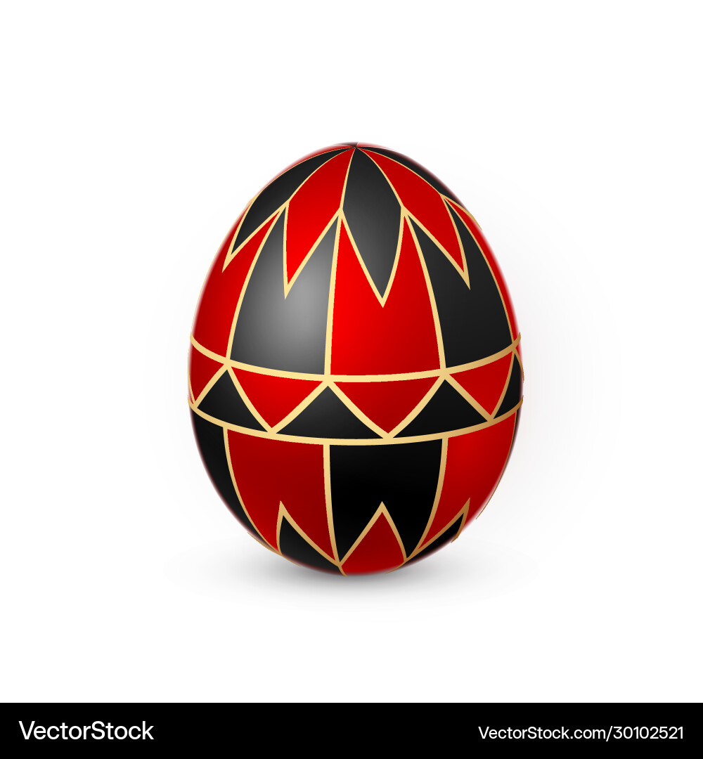 Color easter egg on white background red Vector Image