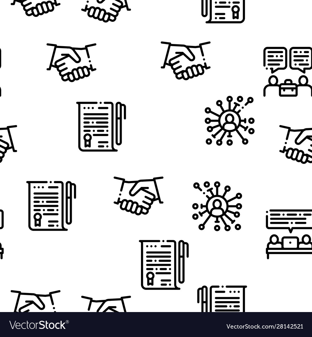 Contract seamless pattern Royalty Free Vector Image