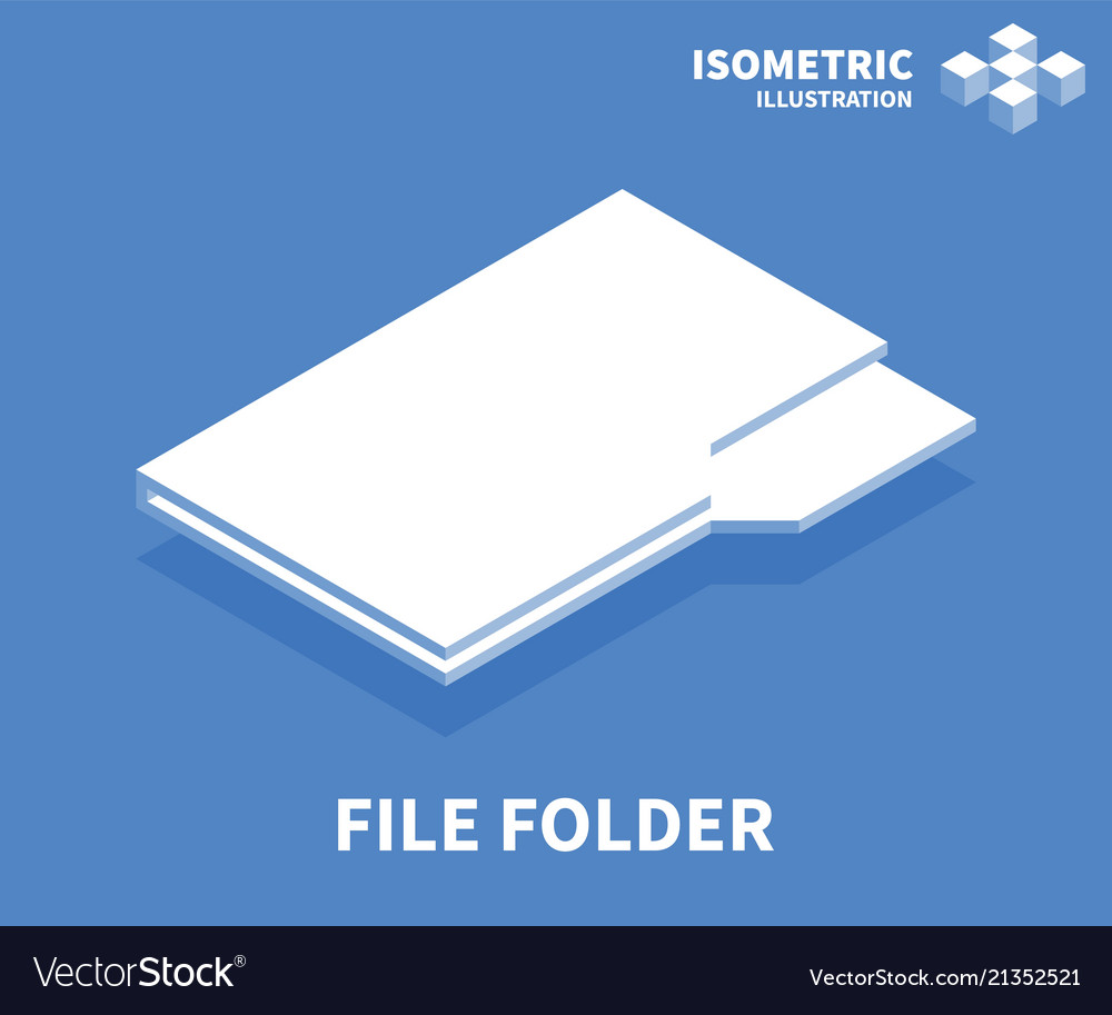 File folder icon isometric template Royalty Free Vector