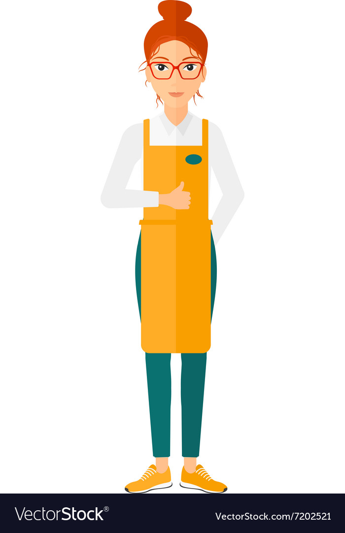 Friendly supermarket worker Royalty Free Vector Image