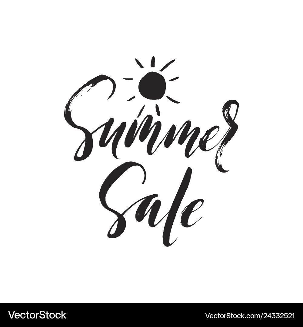 Hand drawn word brush pen lettering with phrase Vector Image