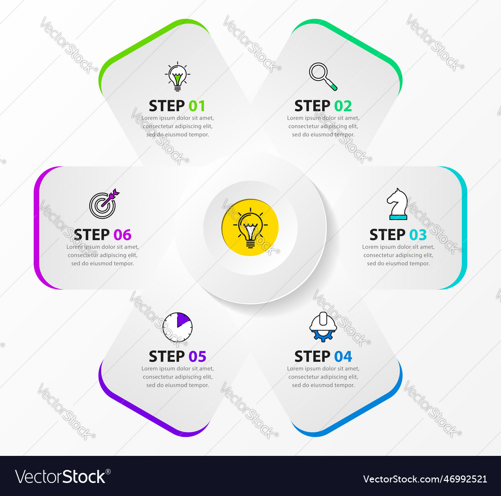 Infographic design template creative concept Vector Image