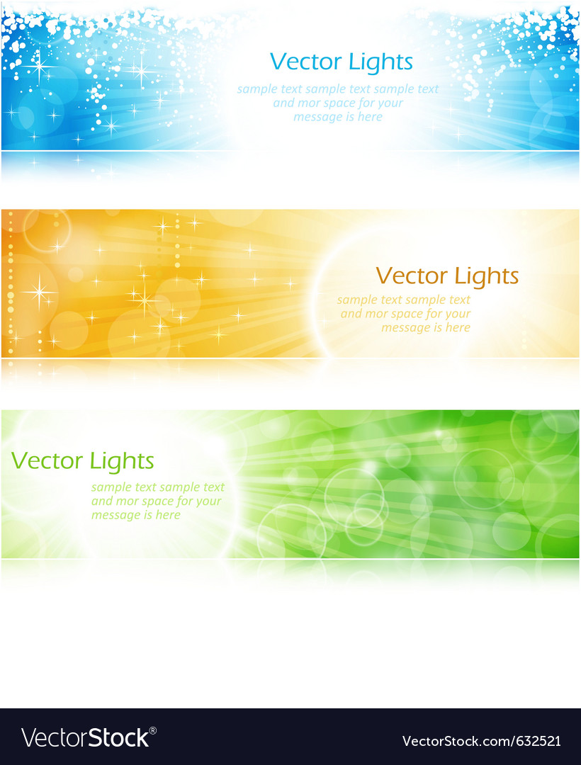 Light burst banner set Royalty Free Vector Image
