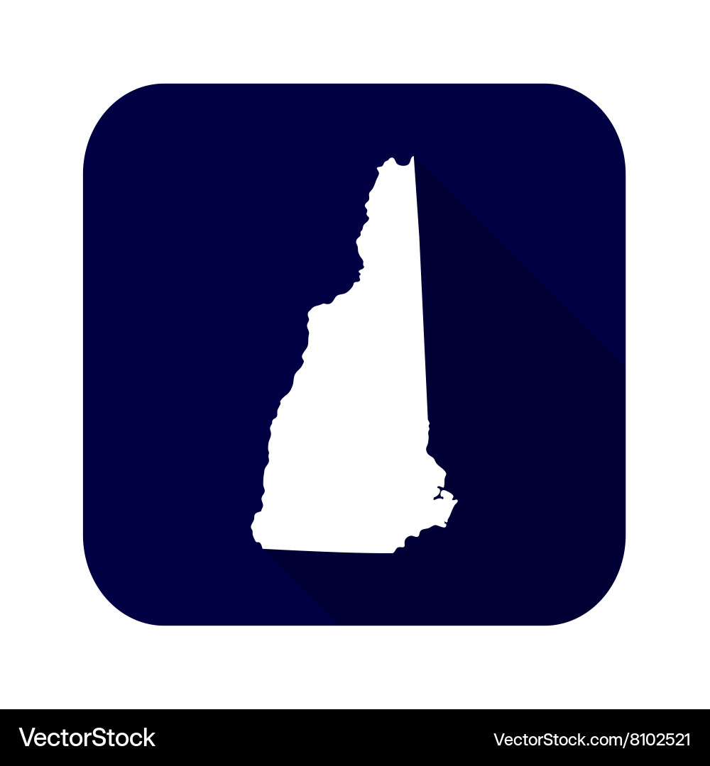 Map of the us state new hampshire Royalty Free Vector Image