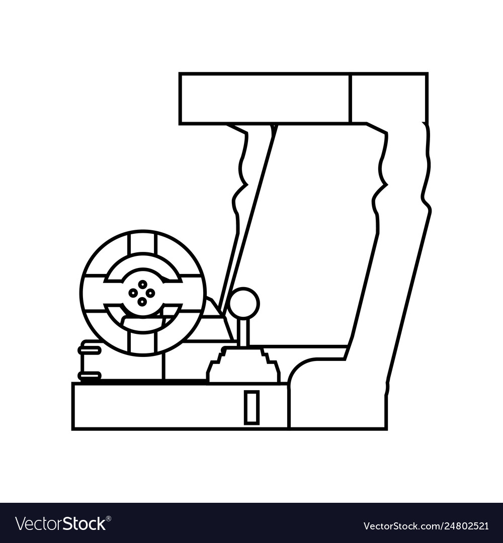 Retro console video game machine Royalty Free Vector Image