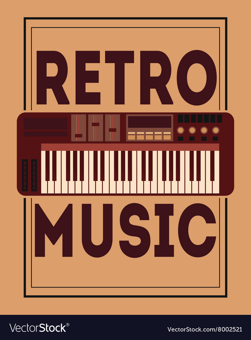 Retro music poster design Royalty Free Vector Image