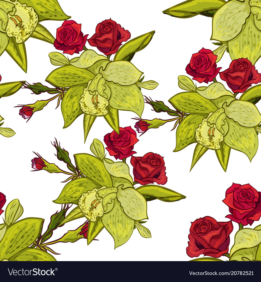 Seamless flower pattern Royalty Free Vector Image