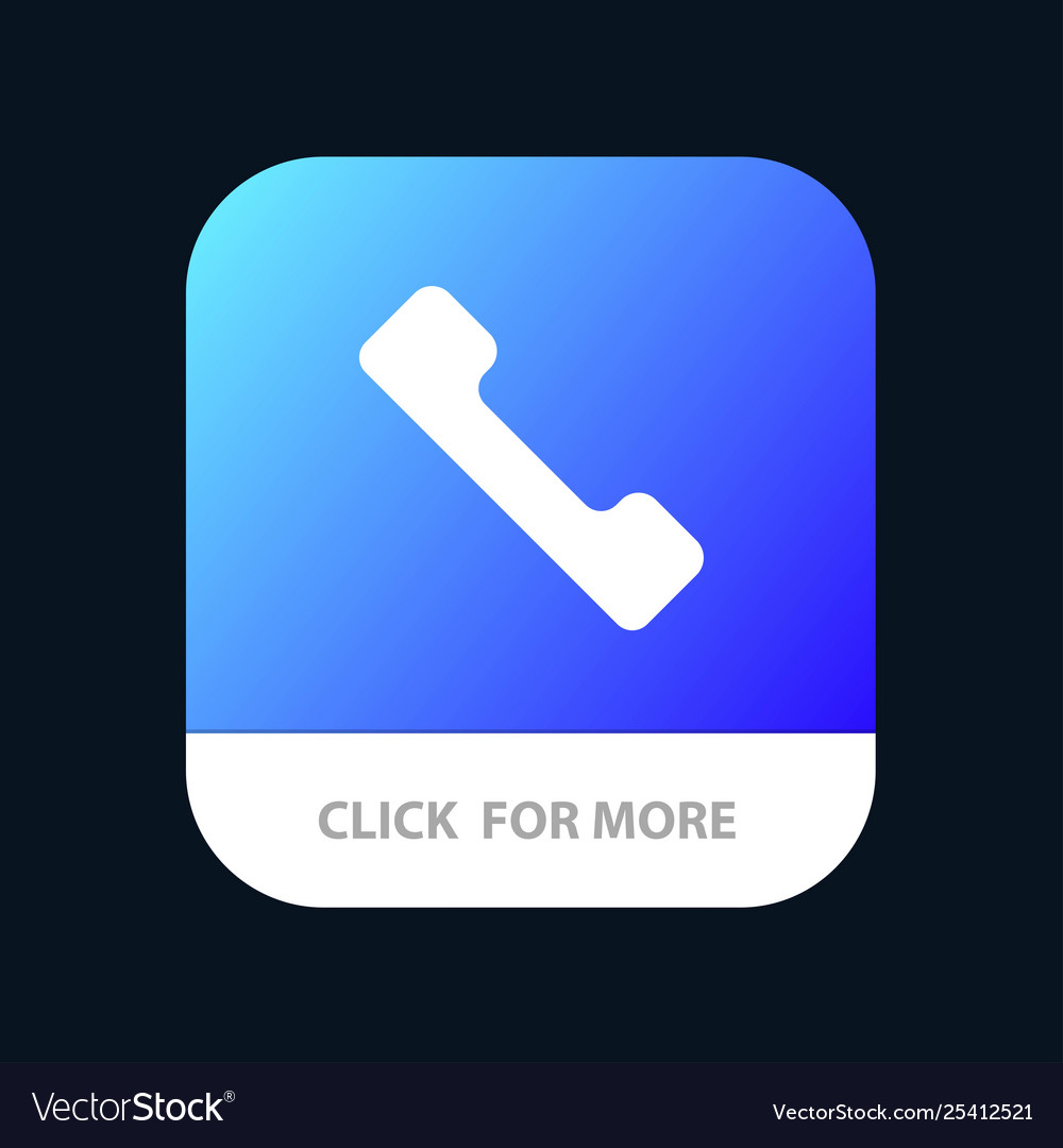 Telephone call mobile app button android Vector Image